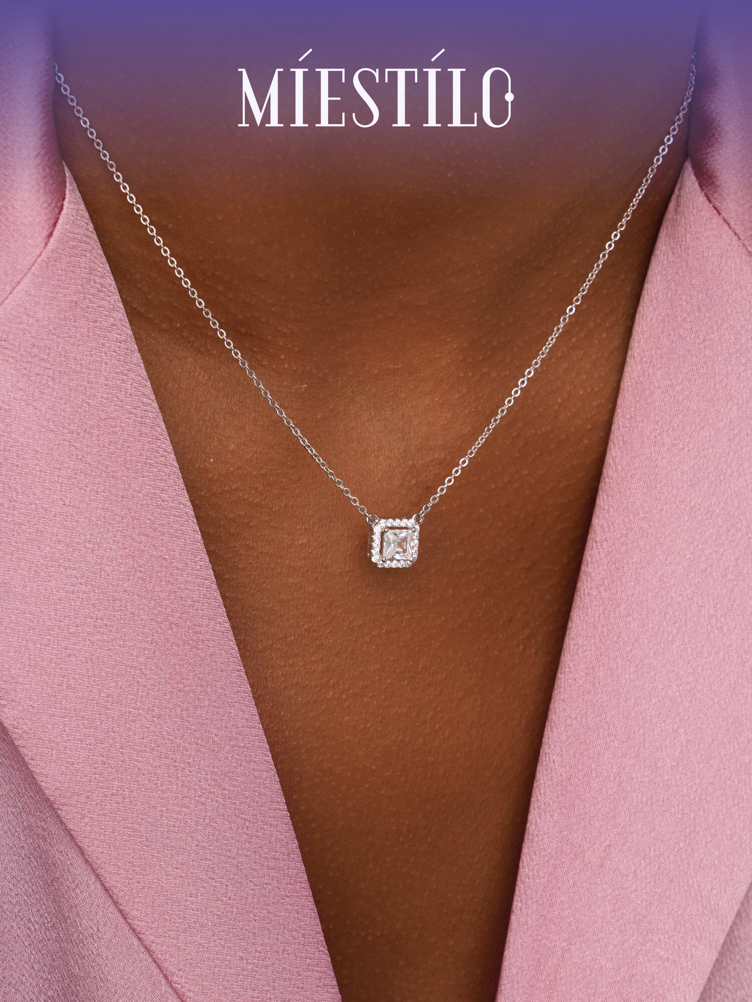 Колье, серебро, 925 проба, родирование, фианит