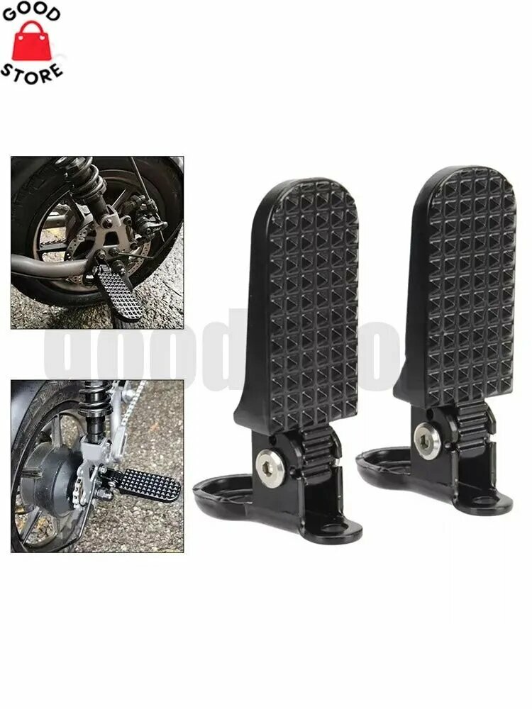 Подножки задние для мотоцикла/велосипеда Удобные и прочные подставки для ног, универсальная установка.