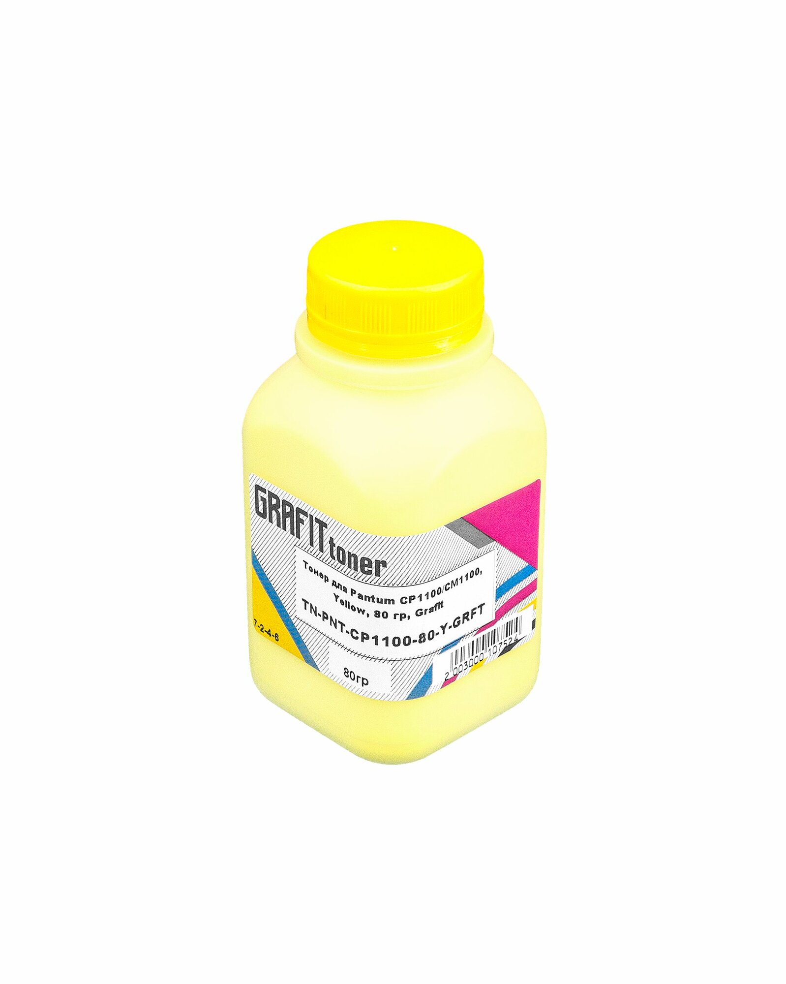 Тонер для Pantum CP1100/CM1100, Yellow (желтый), 80 гр, Grafit