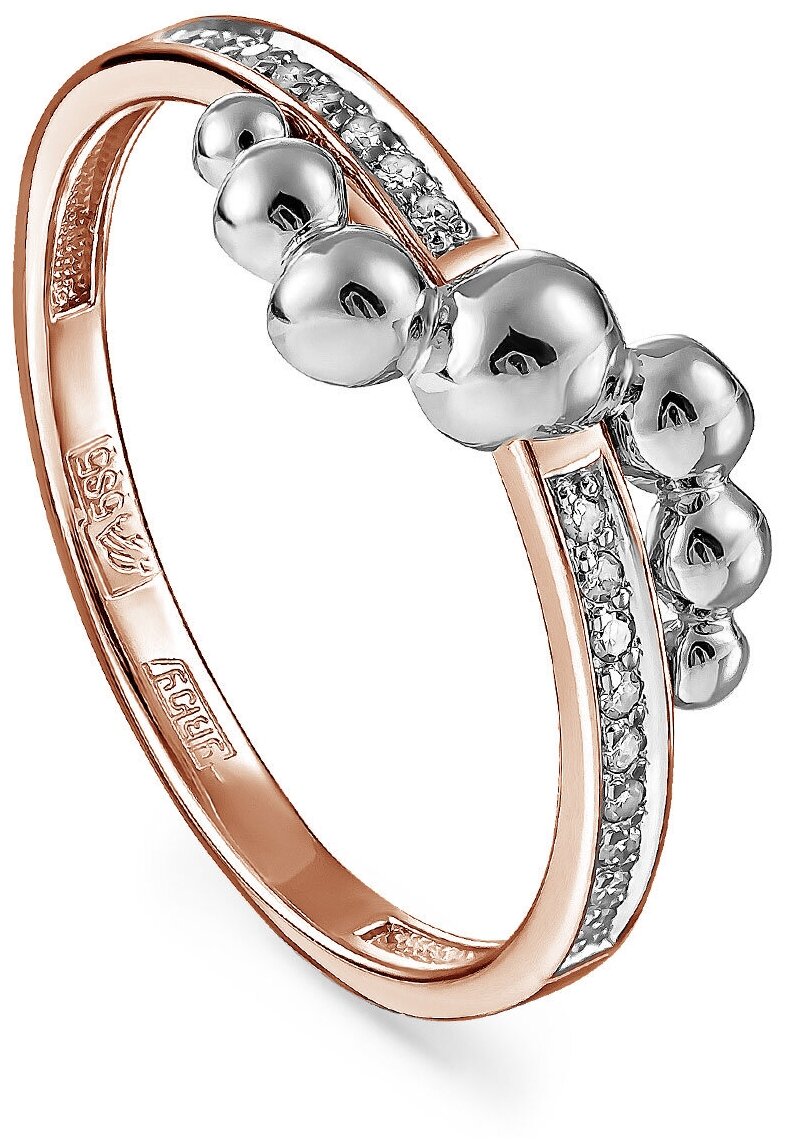 Кольцо, красное золото, 585 проба, бриллиант