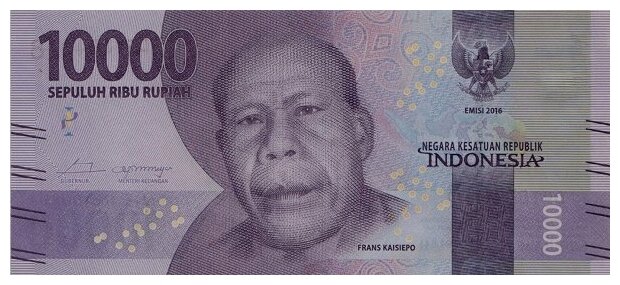 Индонезия 10000 рупий 2016 г /Национальные герои. Frans Kaisiepo/ UNC