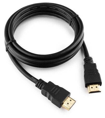 Кабель HDMI Cablexpert , 1.5м, v2.0, 19M/19M, черный, позол. разъемы, экран, пакет