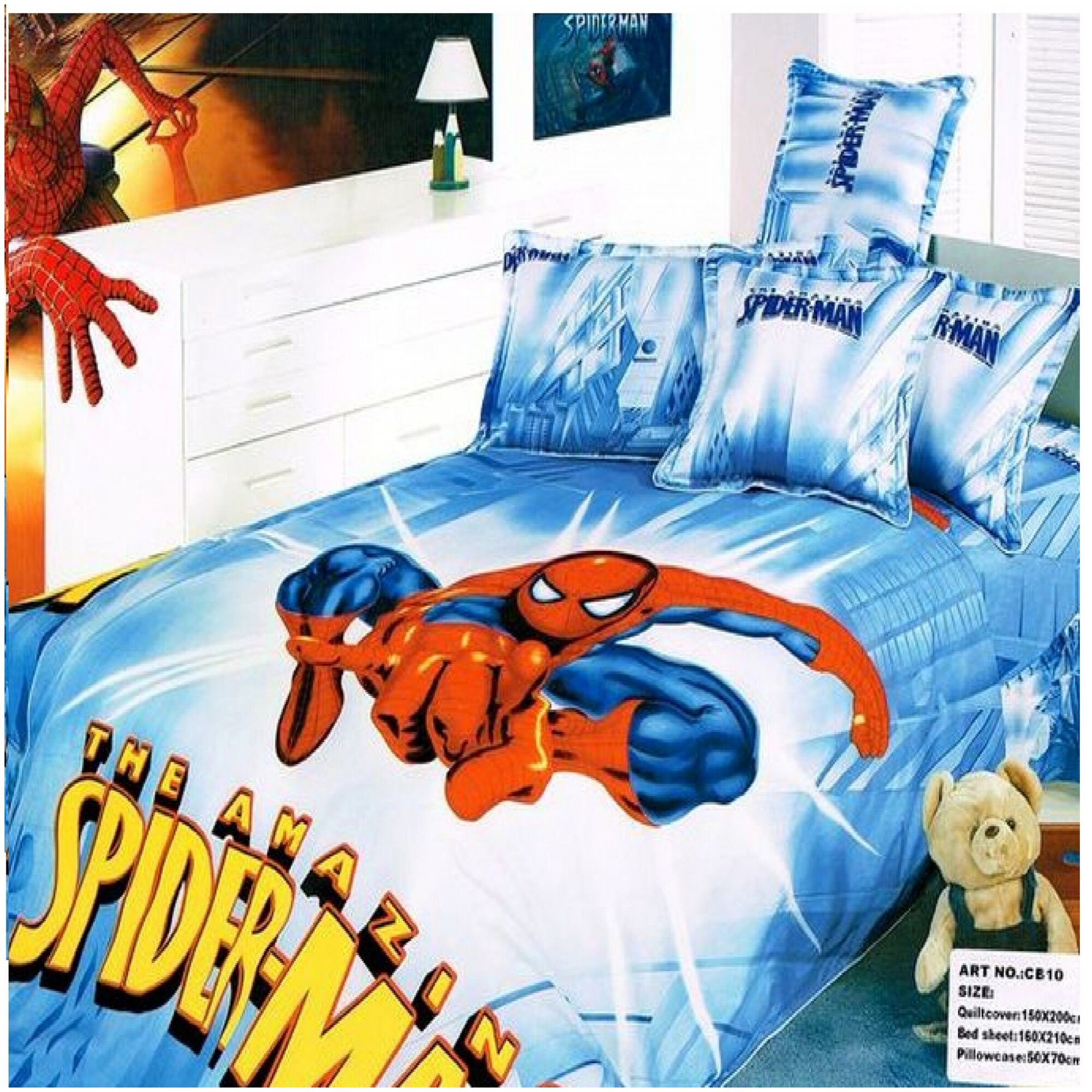 Camomilla комплект постельного белья "Новый Человек-паук", 1,5 спальный, ткань сатин