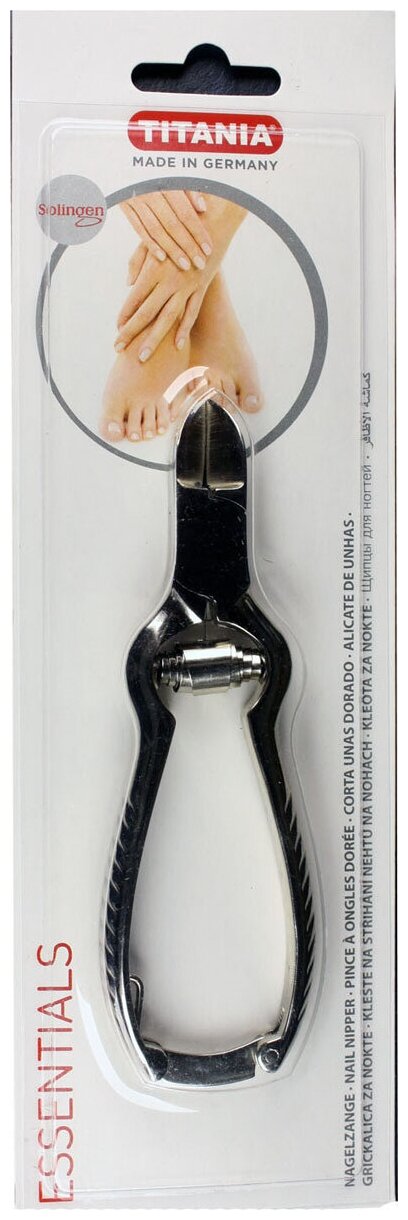 Маникюрные щипцы Titania, для ногтей, 1080/A B, серый металлик