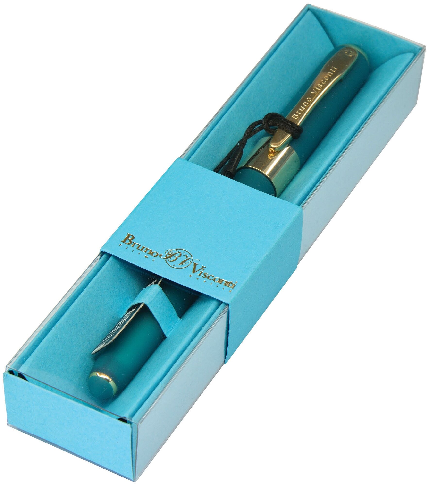 Ручка шариковая автоматическая Bruno Visconti, 0,5 мм, синяя, в футляре, Monaco (морская волна корпус), Арт. 20-0125/247