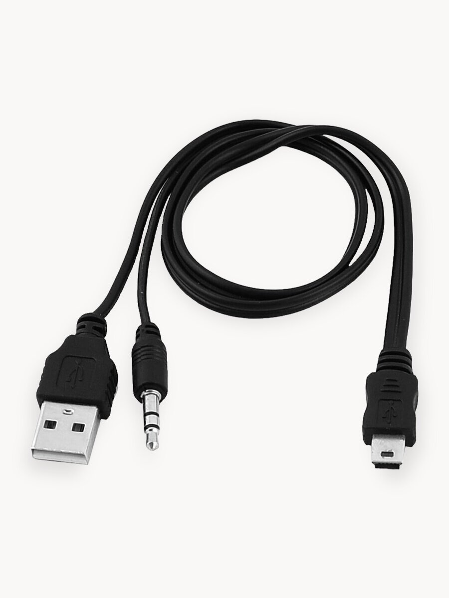 Кабель питания USB AM+JACK3,5-AM MINI, длина 0,5м