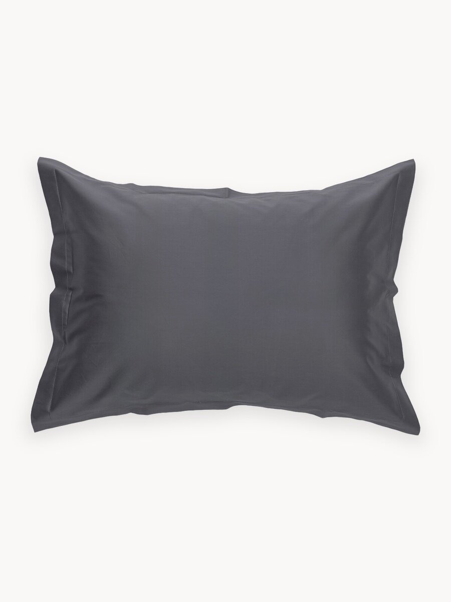 Наволочка серая, Сатин, 65 х 65