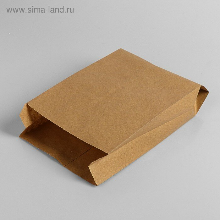 Пакет бумажный фасовочный, крафт, V-образное дно 30×17×7 см, 100 шт.
