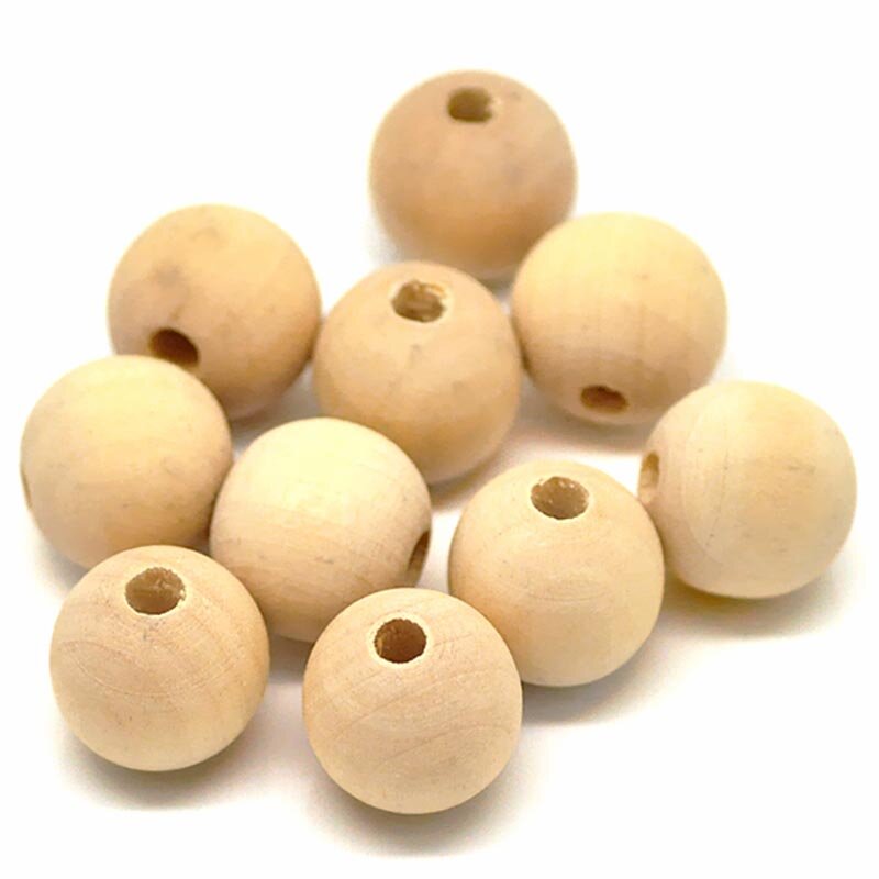 Деревянная бусина натуральная 0001057 шарик 16 мм без покрытия, цена за 30 шт.