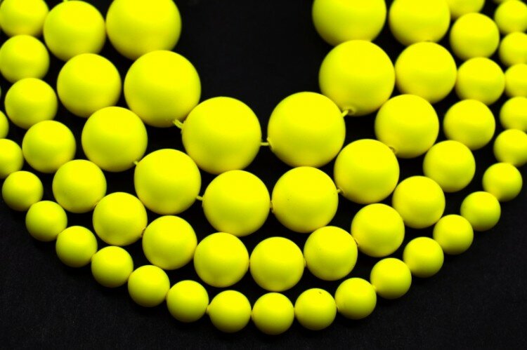Жемчуг Swarovski 5810 #734 12мм Crystal Neon Yellow Pearl, 5810-12-734, 1шт