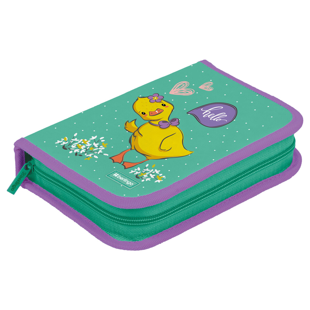 2 шт. Пенал 1 отделение, 200*140*40 Berlingo "Hello", дополнительная откидная секция, полиэстер