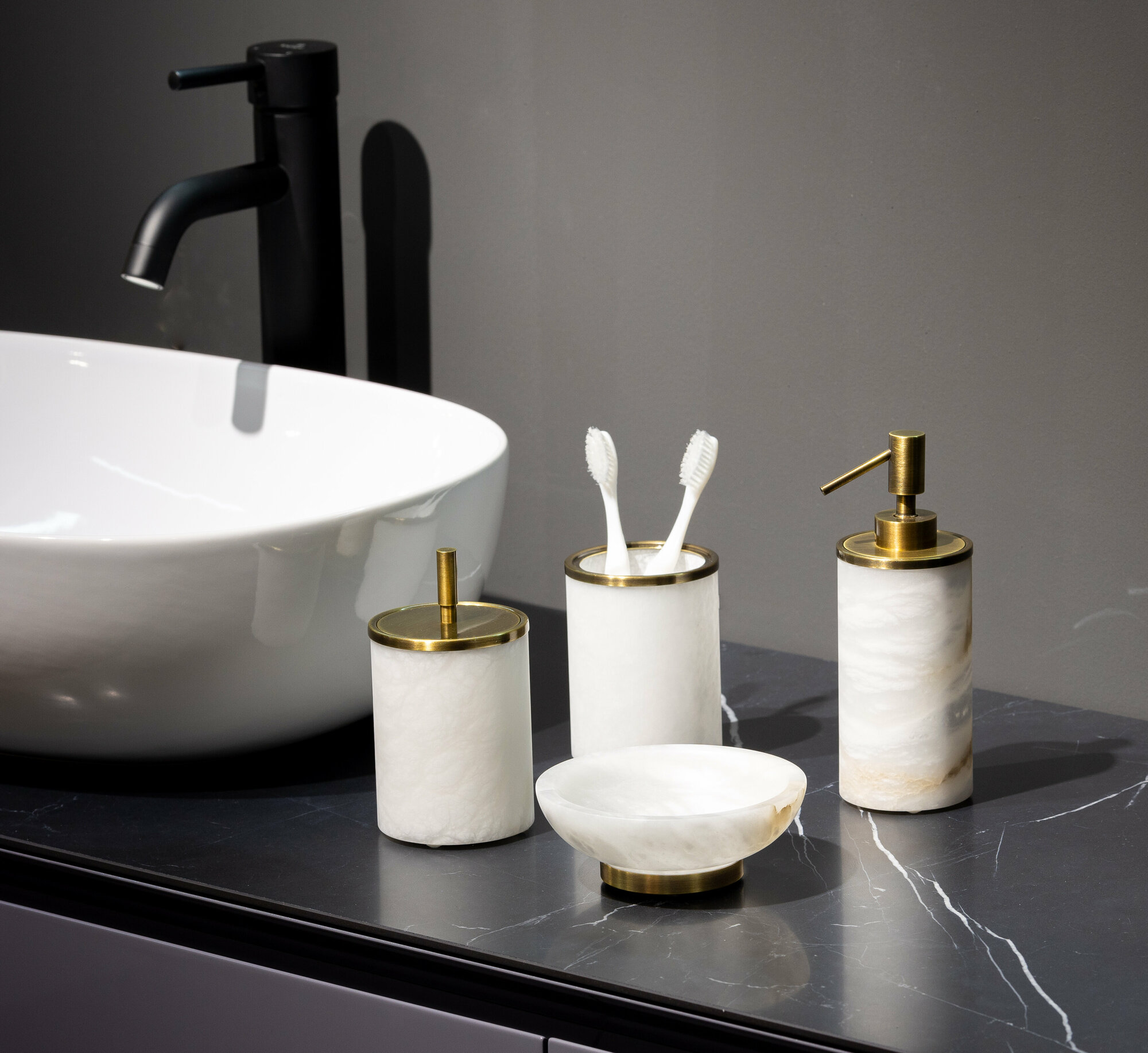 Набор аксессуаров для ванной комнаты WINDISCH, 4 предмета, цвет: бронза