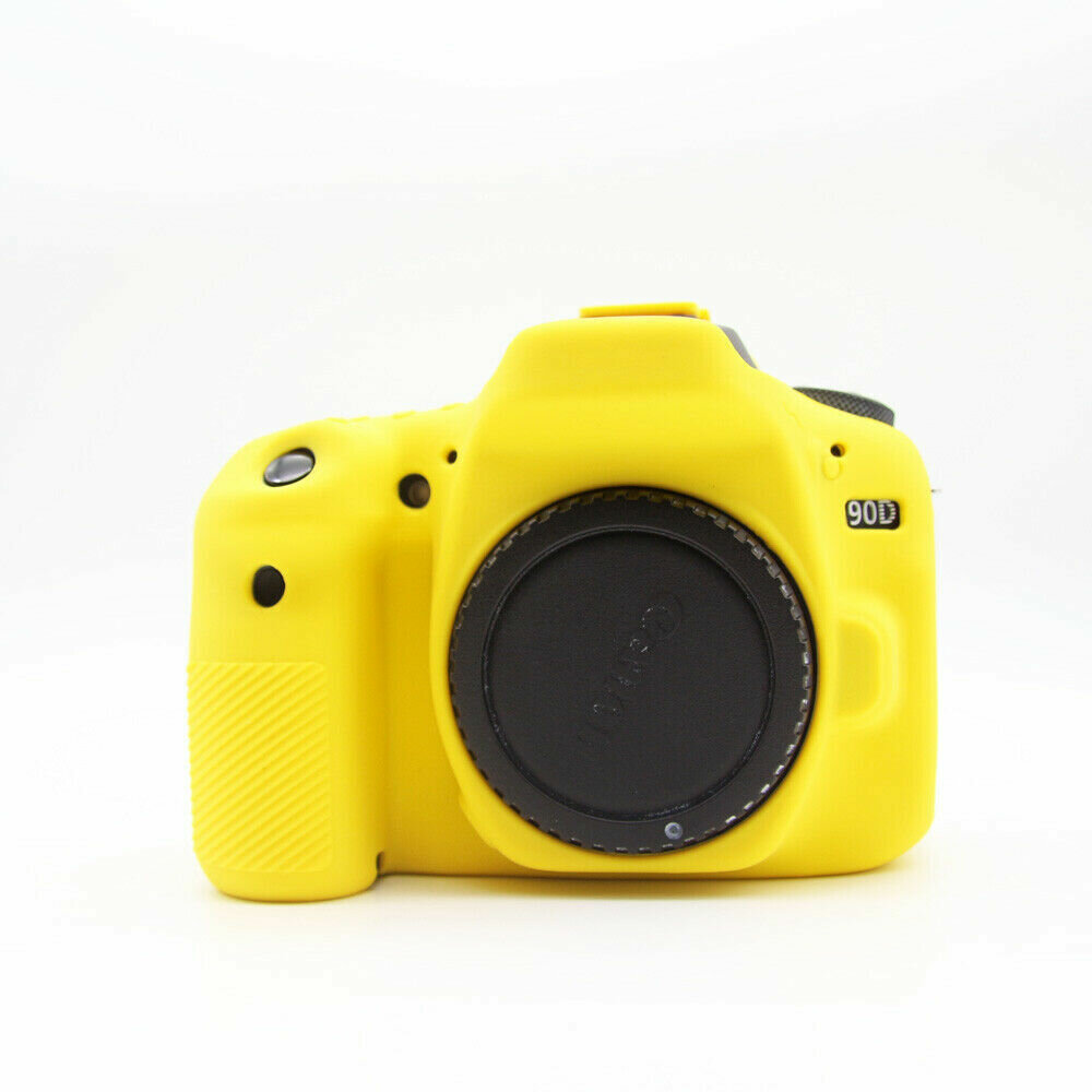 Силиконовый чехол CameraCase для камеры Canon 90D (желтый) (090)