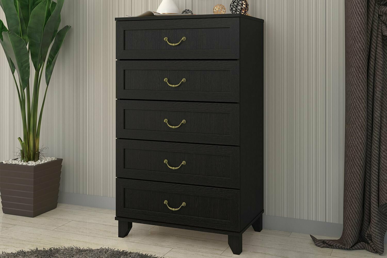 Комод Ренди 12М 70х40х120 венге цаво, рамка квадро МДФ, ножка №3