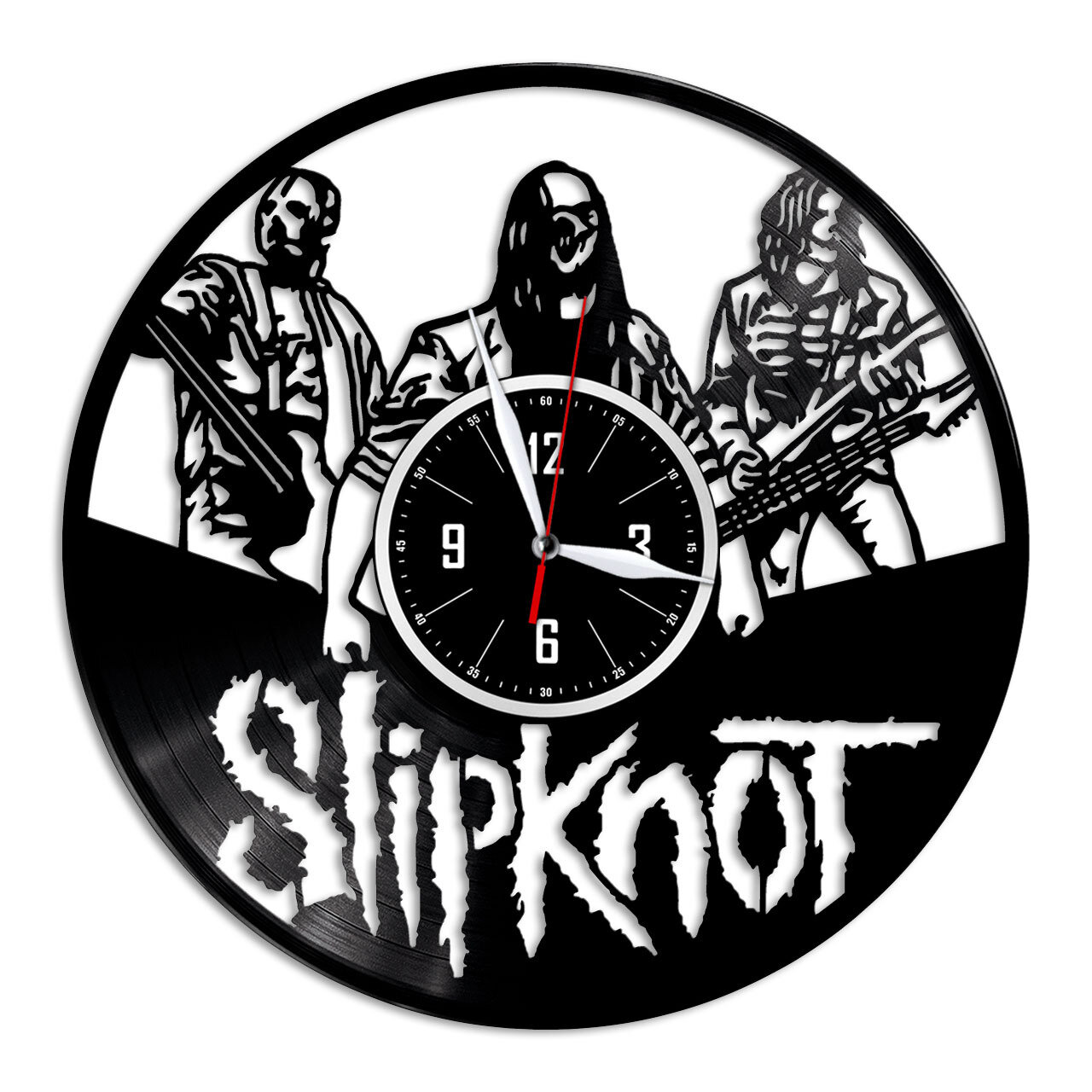 Slipknot - настенные часы из виниловой пластинки, диаметр 30 см