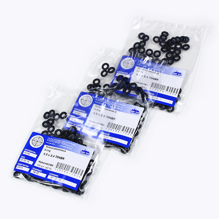 Кольца резиновые уплотнительные (O-ring) 4.3х2.4 70NBR (упаковка 100 шт. ±5%)