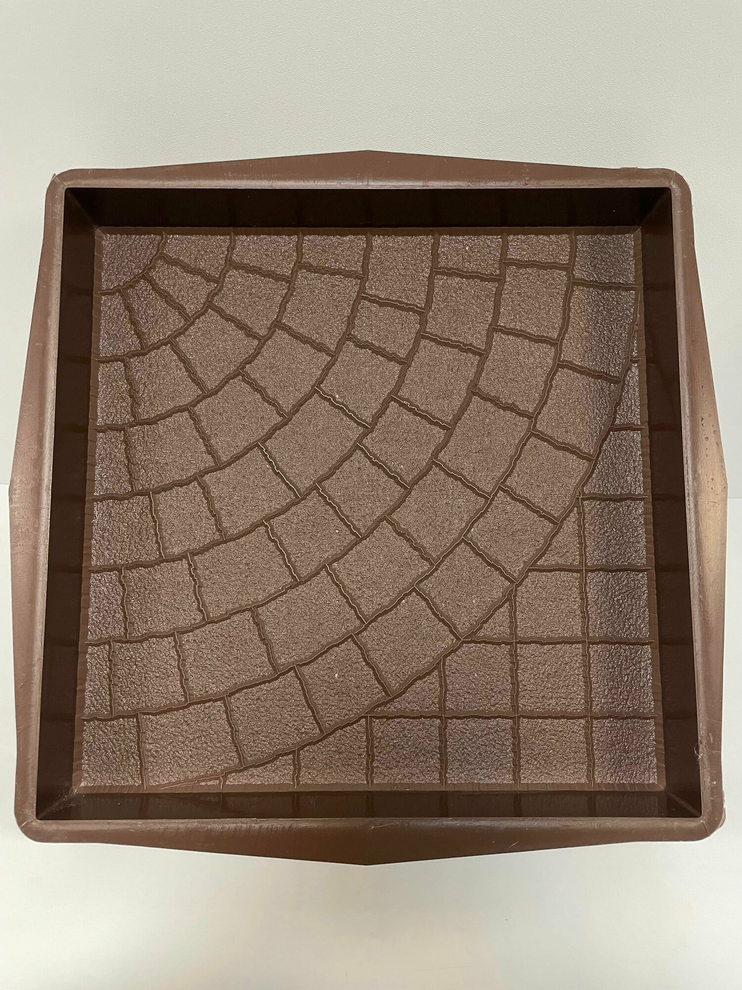 Форма для тротуарной плитки Паутинка (Колодец), 39.5х39.5х6 см. Комплект 4 формы