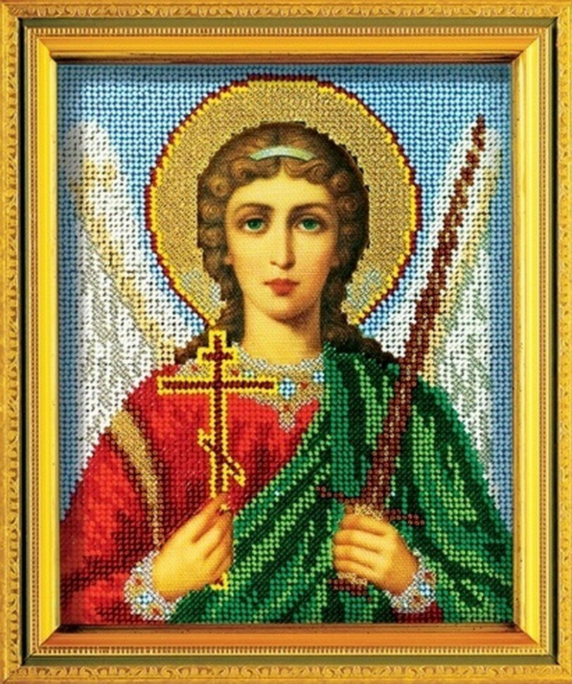 Набор для вышивания Радуга бисера #В-305 Ангел Хранитель, Вышивка бисером, 12 x 14.5 см