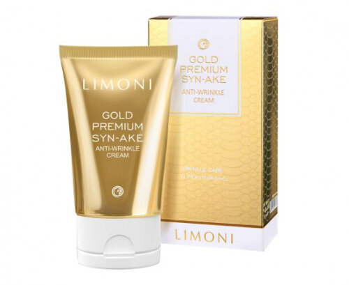 Крем для лица Limoni Gold Premium антивозрастной, со змеиным ядом 50 мл