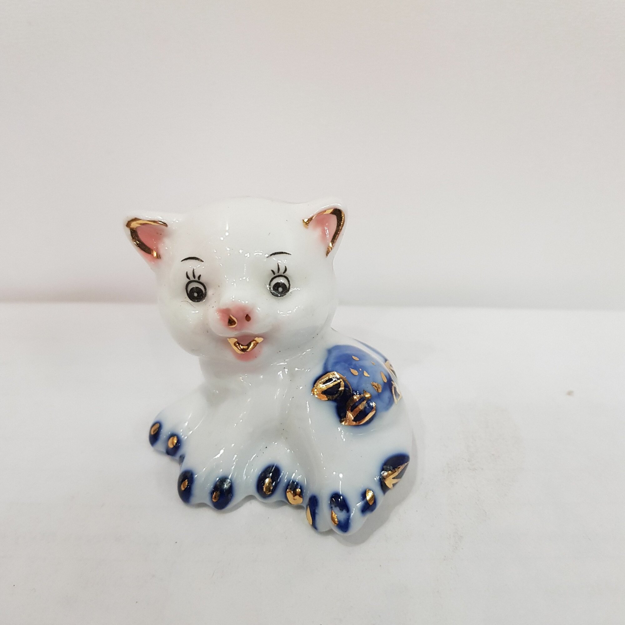 Фигурка декоративная "Котик Лучик" 5х4х3,5см фарфор, 1248