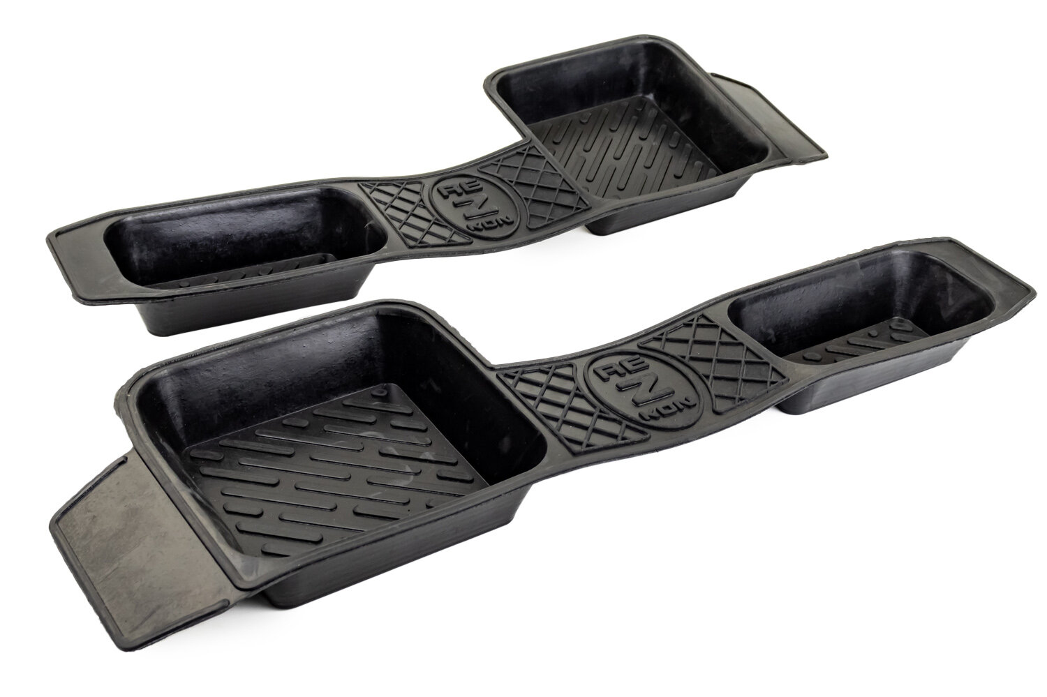 Боковые резиновые коврики пола Rezkon для Лада Приора, ВАЗ 2110-2112