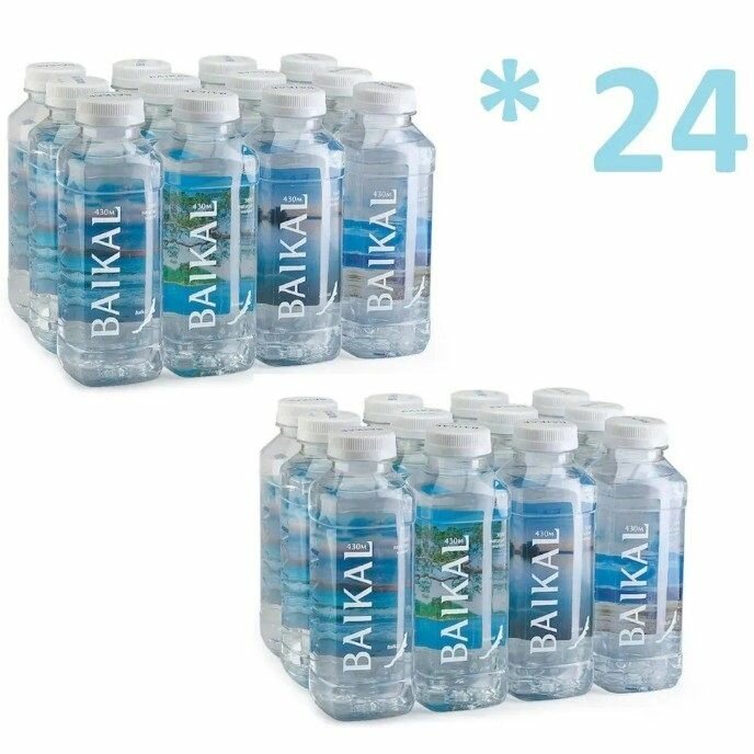 Вода питьевая Байкальская глубинная, негазированная, ПЭТ, 450мл * 12шт - 2 упаковки