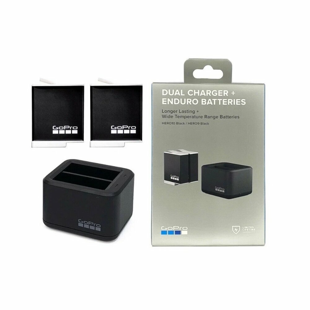 Зарядное устройство GoPro HERO 12\11\10\9 Dual Battery Charger + Enduro Batteries (2 акб) ADDBD-211