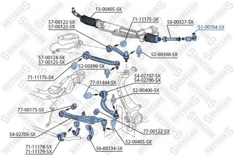 STELLOX 5100704SX Наконечник рулевой
