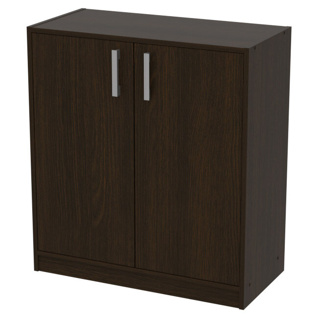 Шкаф Меб-фф Шкаф для офиса СБ-37+ДВ-45+С-17М цвет Венге 77/37/85 см