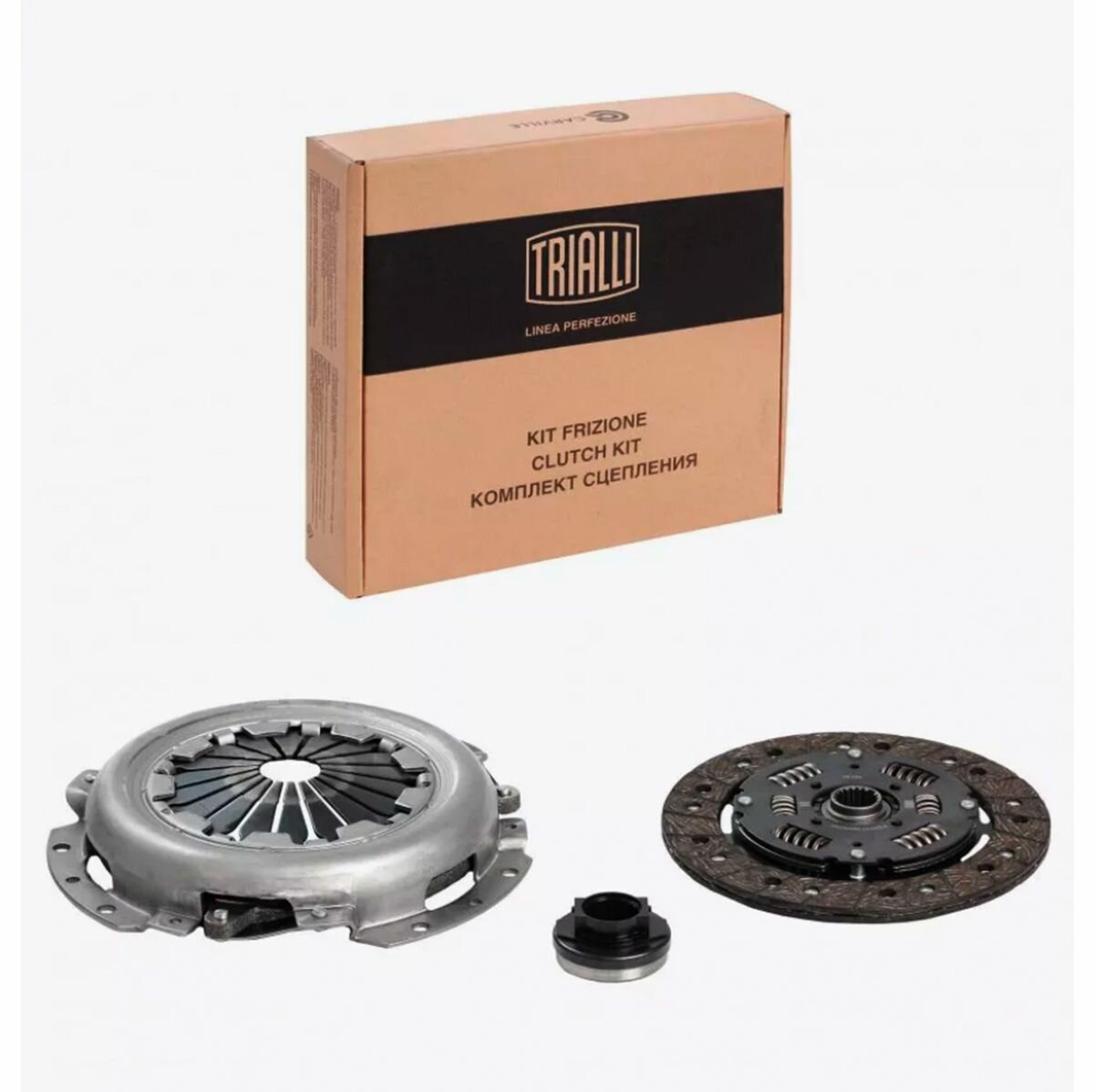 Комплект сцепления в сборе TRIALLI для LADA Granta, Kalina II, Vesta ; (КПП с тросовым приводом), с муфтой
