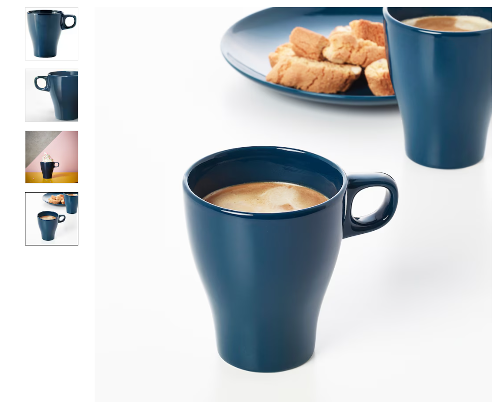 Кружка икеа FÄRGRIK , темно-бирюзовая, 250 мл. Арт.803.305.63