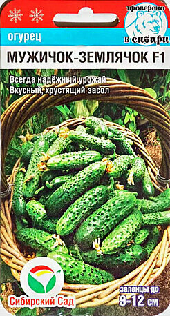 Семена Огурец Мужичок-землячок F1 7шт Пч (Сибирский Сад)