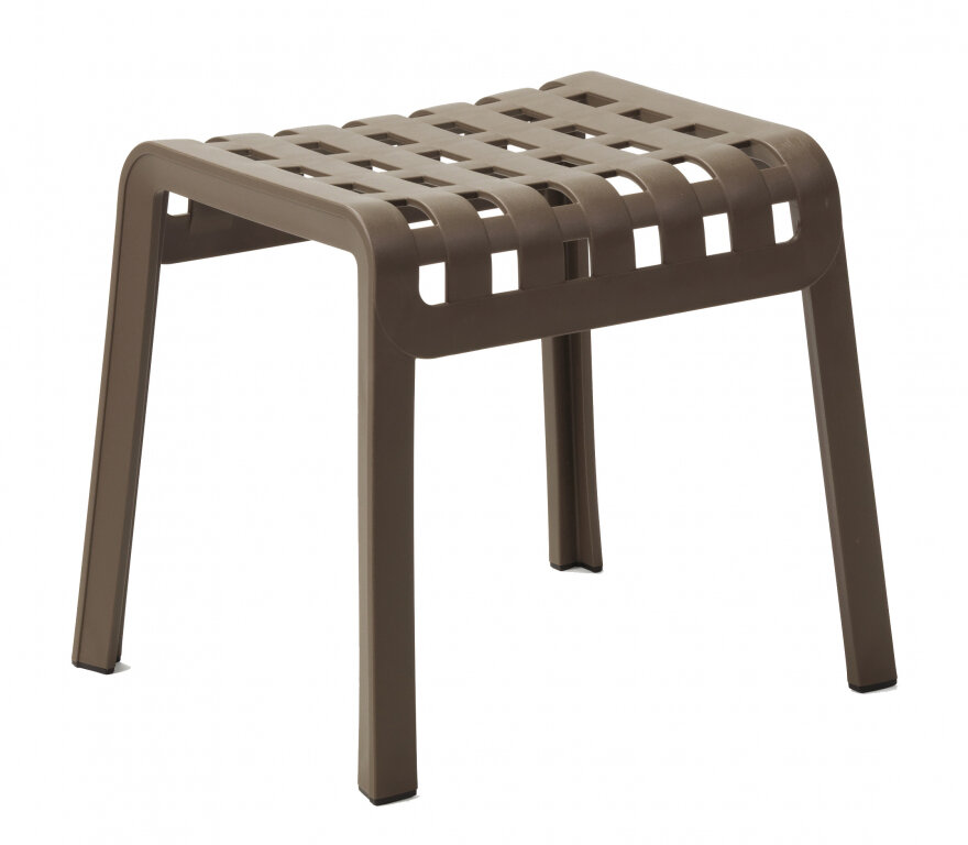 Табурет пластиковый Poggio Nardi серый, пластик, твердое сиденье, без подлокотников