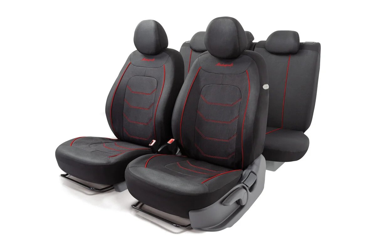 AUTOPROFI Авточехлы ARROW материал однотонный жаккард ARW-1102 BK/RD