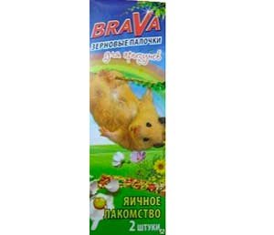 Лакомство для грызунов brava палочки яичные 2шт