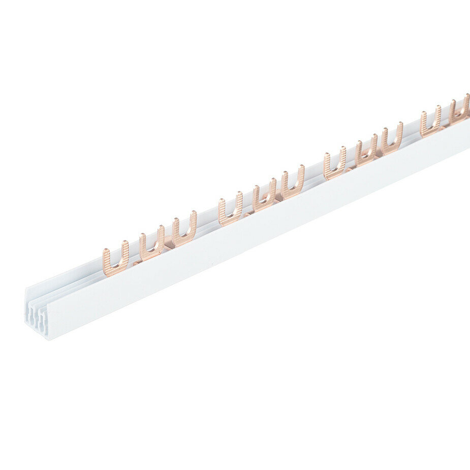 Шина соединительная трехрядная тип FORK 63 А на 54 модуля 1 м