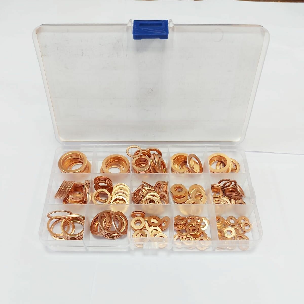 Шайбы медные уплотнительные, набор 280 шт / кольца