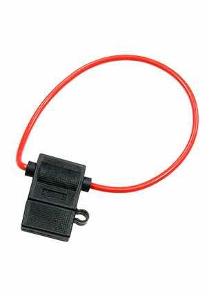 16-0421, Держатель ножевого предохранителя с проводом авто пластик черный (3 шт.)