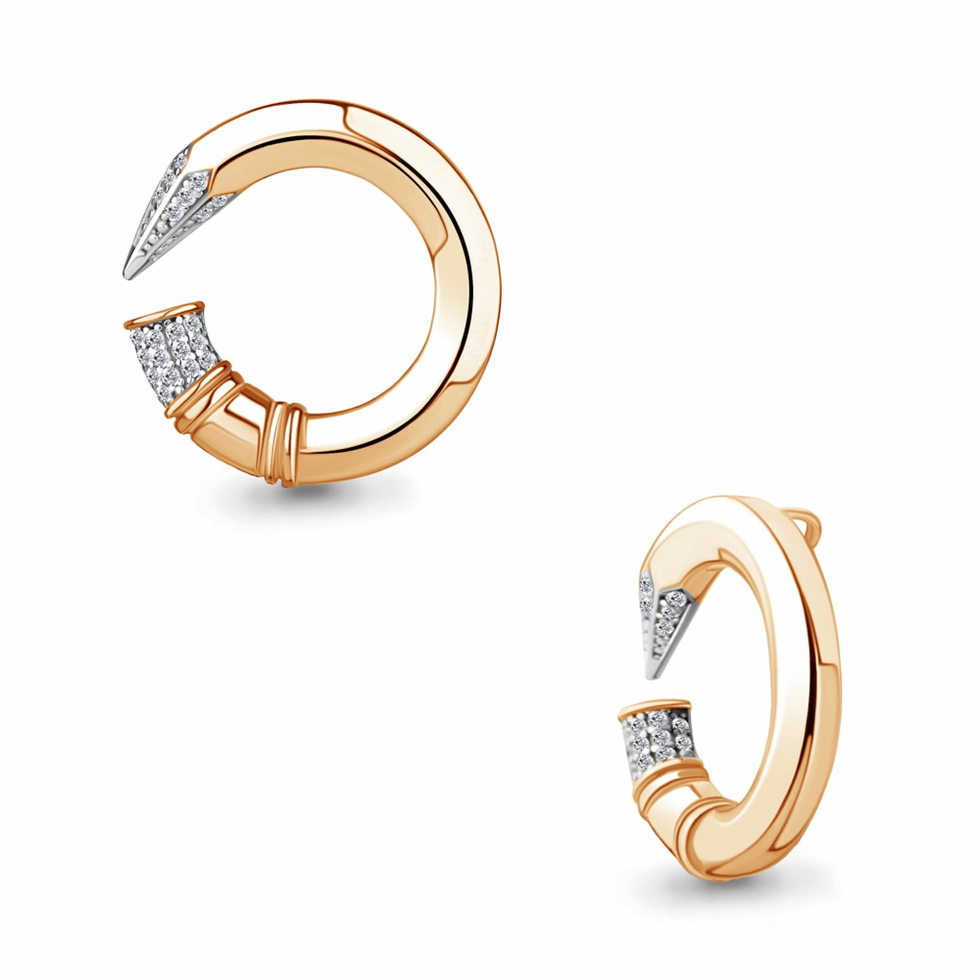 Подвеска, серебро, 925 проба, золочение, фианит