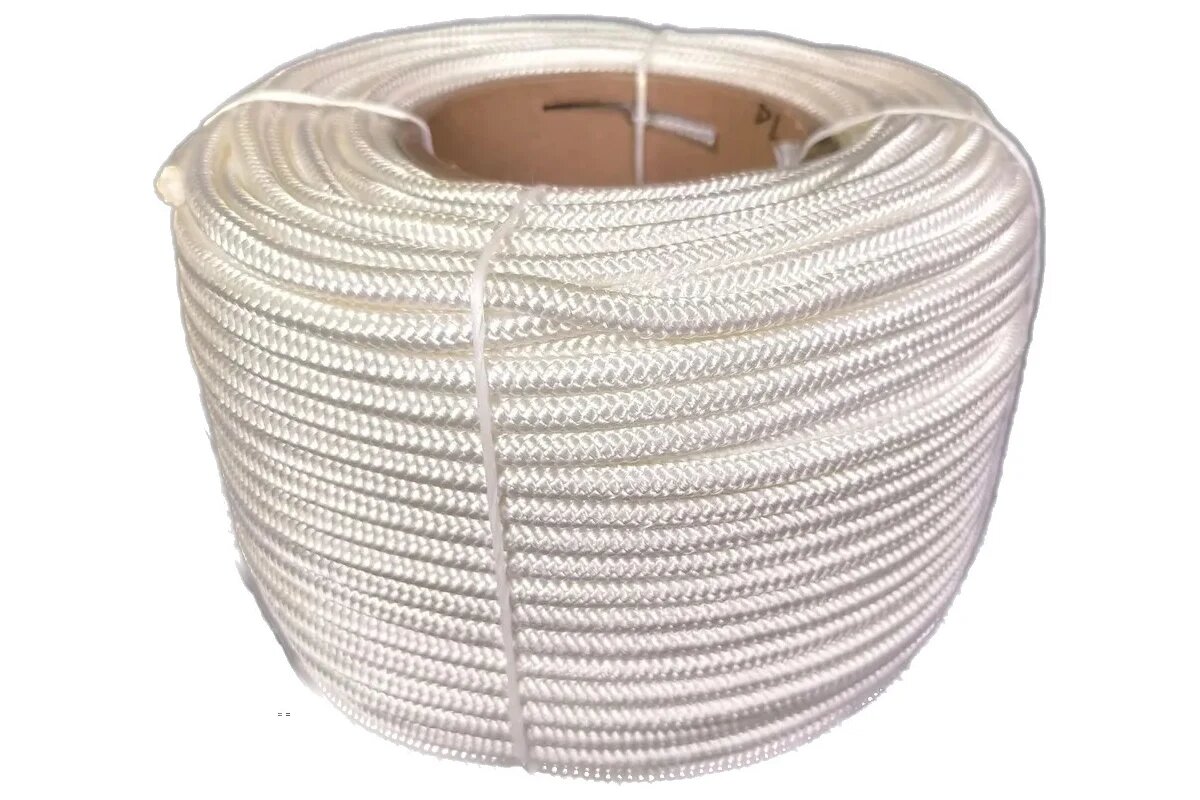 ООО Оптхозторг Шнур плетеный полиамидный 8 мм 100 м белый 01881002