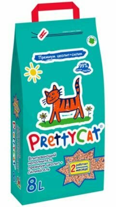 Pretty Cat Наполнитель впитывающий для кошачьих туалетов "Premium" 8л 4 кг