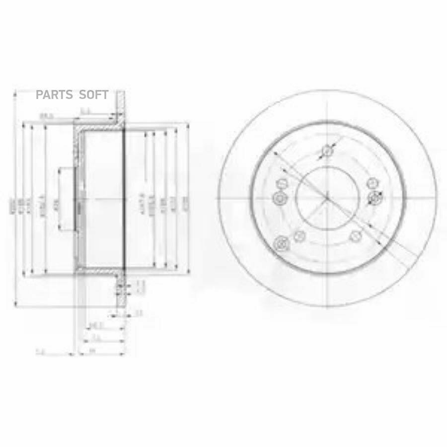 DELPHI BG3799 Диск тормозной Magentis 05- ()