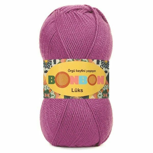Пряжа Nako BONBON LUKS 98402 фуксия (5 мотков)