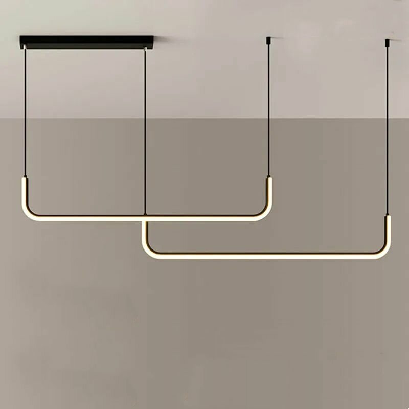 Современная минималистичная длинная люстра