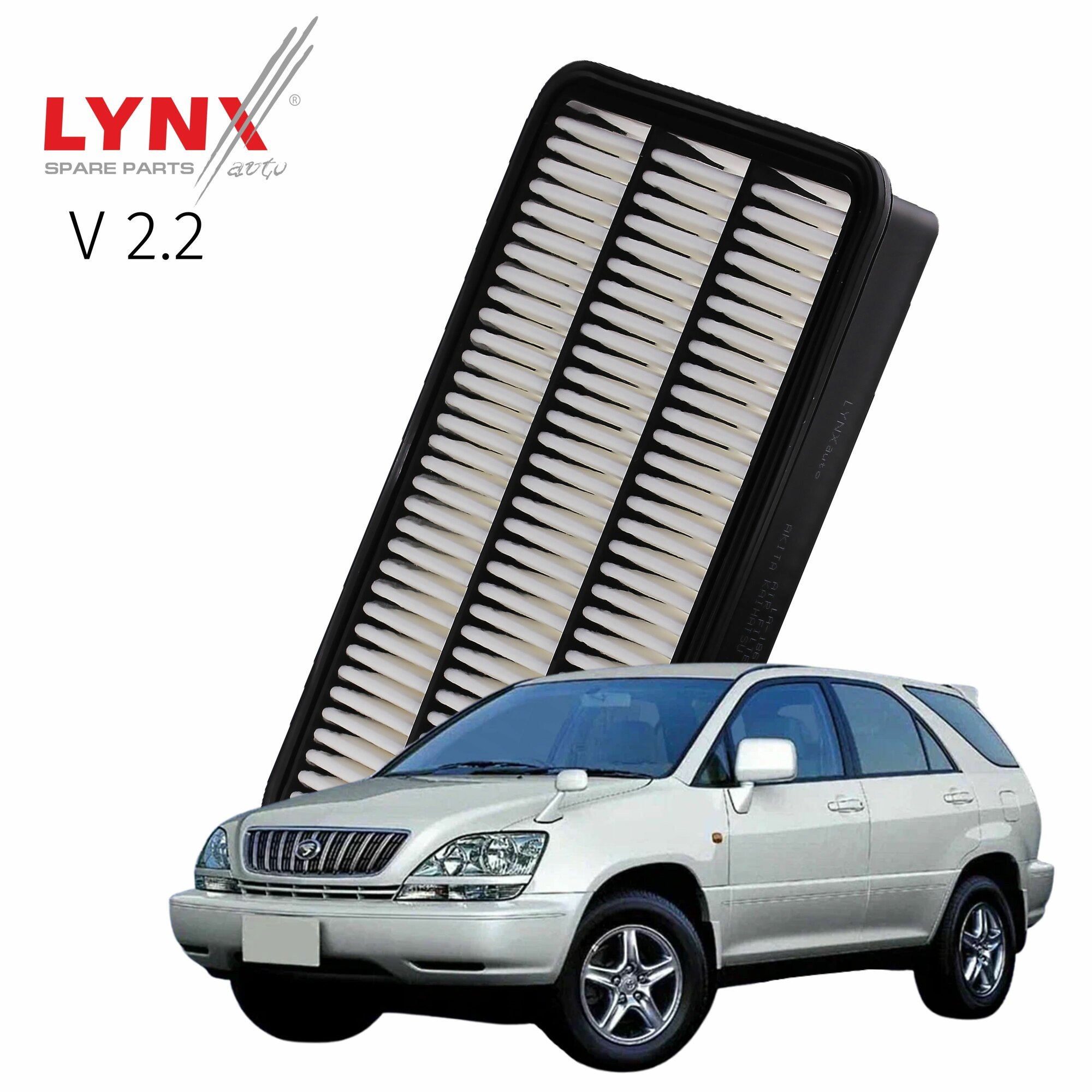 Фильтр воздушный Toyota Harrier (1) / Тойота Харриер 1997 1998 1999 2000 V2.2 5S-FE / 1шт LYNXauto
