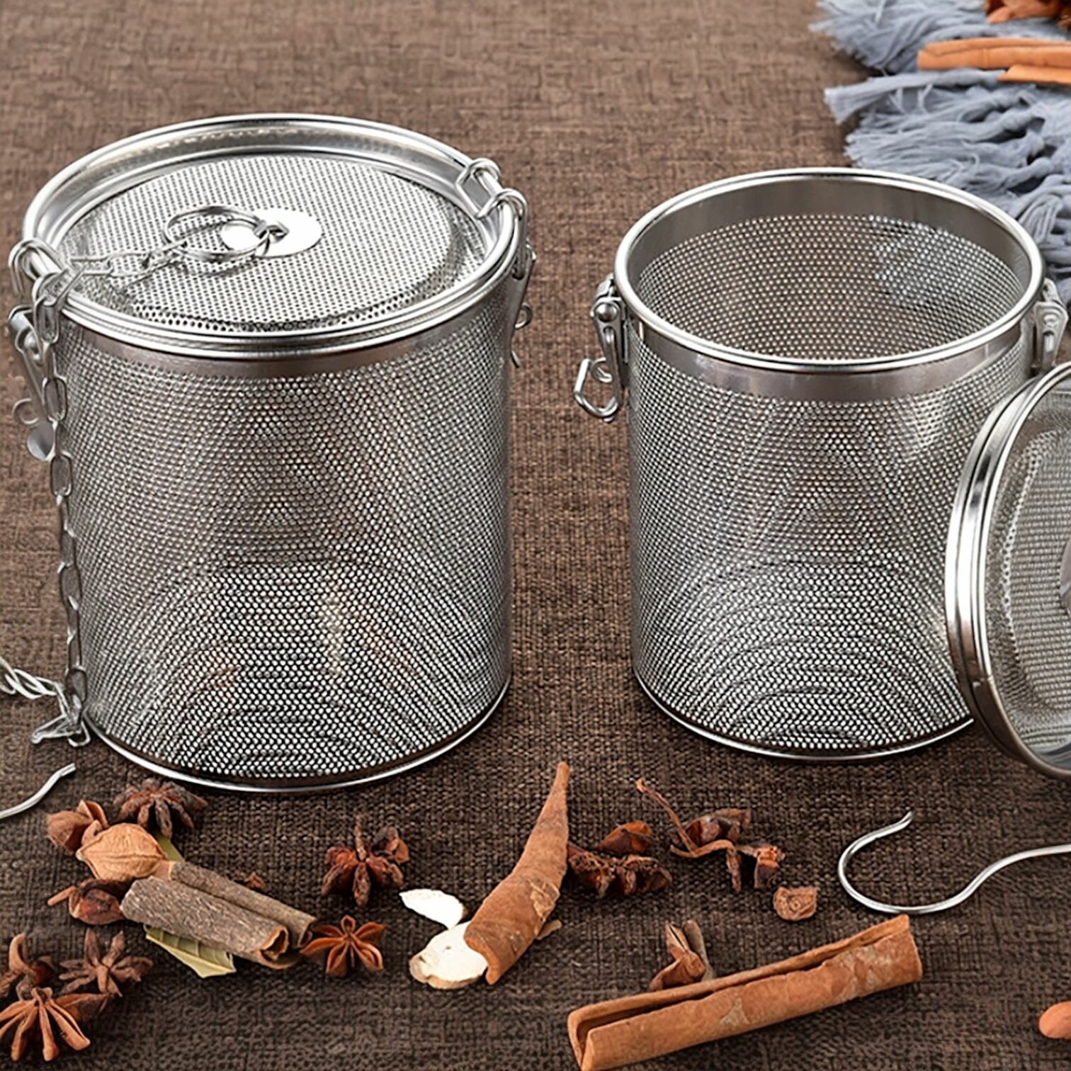 Сито-корзина для варки бульона, рыбы, рассола, глинтвейна, сито для варки специй "DAO HOME", (170х160х160мм).