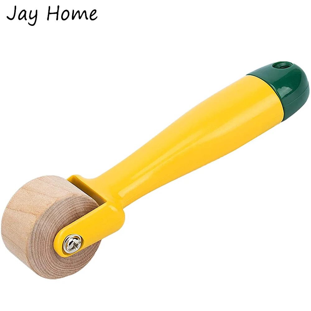 Деревянный стеганый ролик для швов, ролик для шитья, рулон для обоев с пластиковой ручкой для чернильной печати, украшение для дома