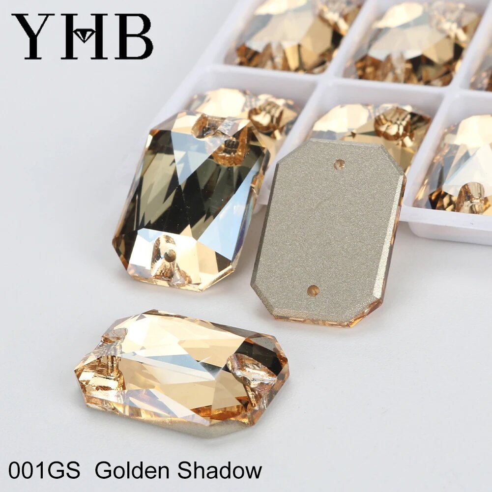 Стразы YHB Golden Shadow, 20-28 мм, 12 шт