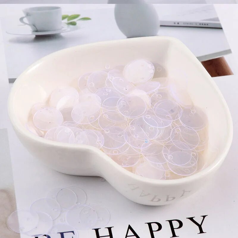 Блестки ipatches круглые 10 мм 480 шт Белый, White Transparent