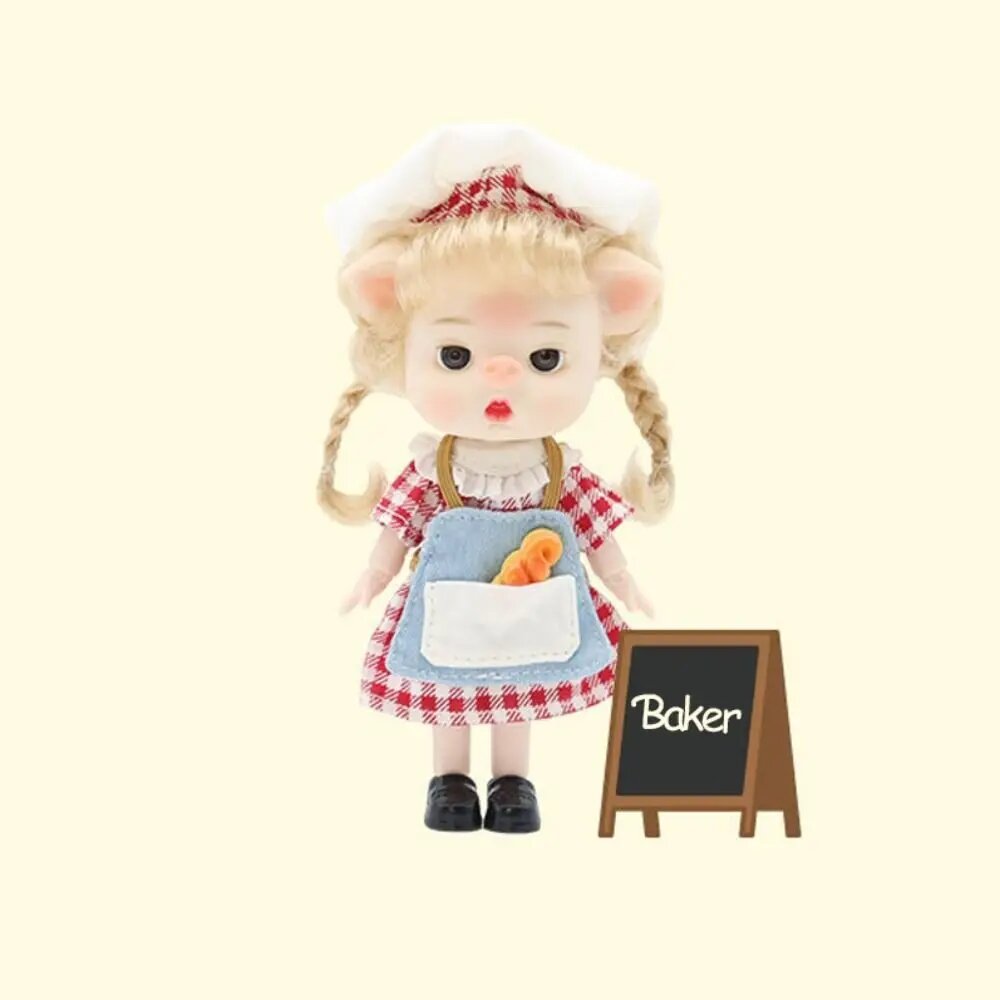Кукла аниме BJD 14 см, бежевая, style 1